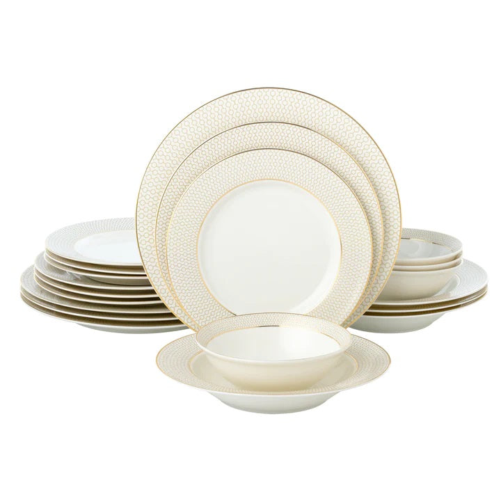 Joseph Sedgh Robin, Bone China, 20-Pc Dinnerware Set , Dishwasher Safe