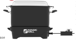 Magic MIll Slow Cooker, Cool Touch Handles & Flat Glass Cover, Assorte