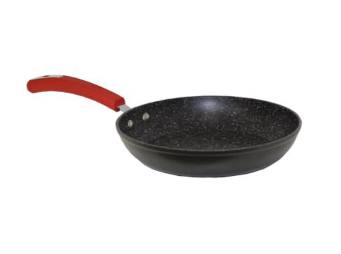 Millvado - Rainbow Non Stick Frying Pan with Red Silicone Handle - Ass