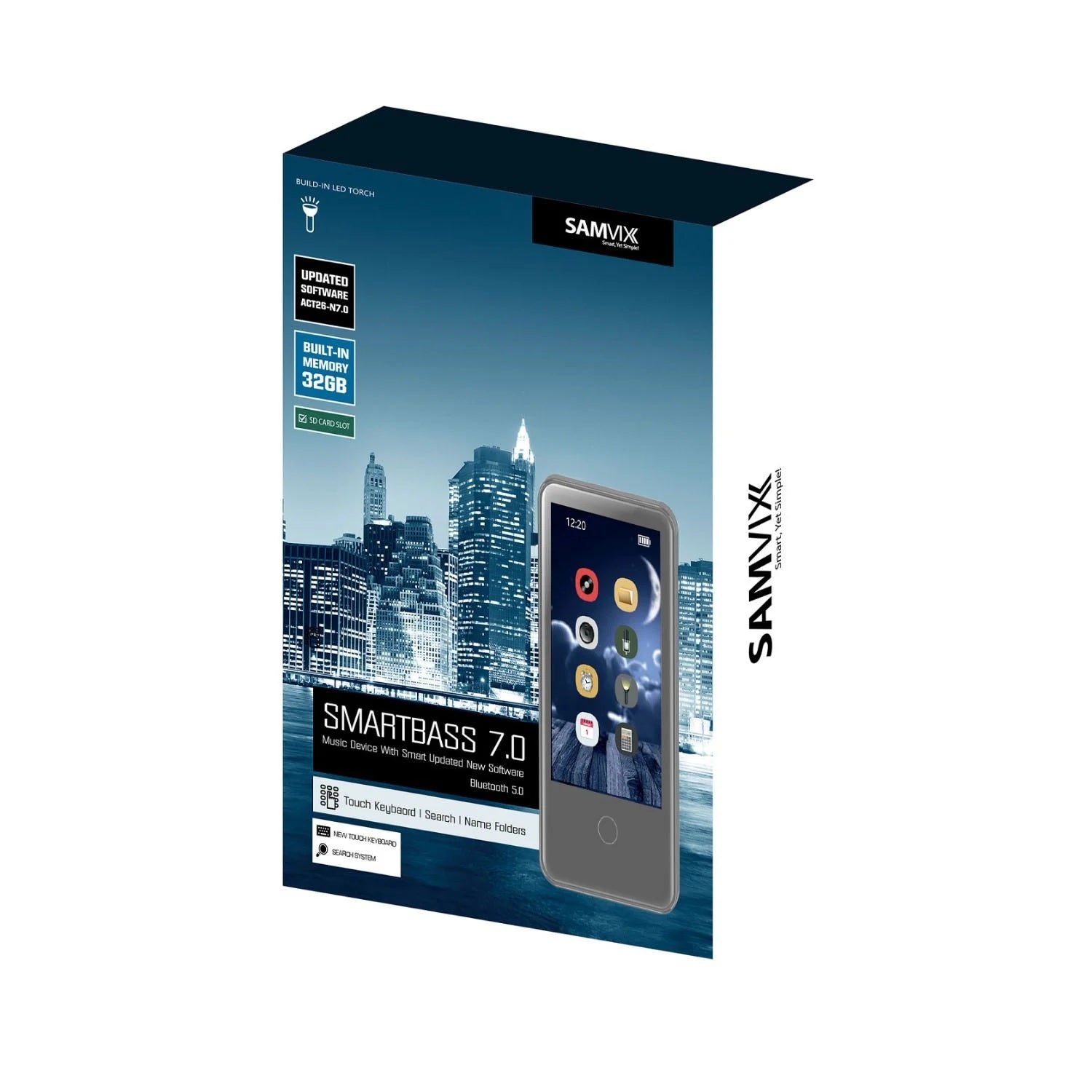 Samvix Smartbass 7.0 32GB MP3 Player, Assorted Colors