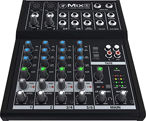Mackie Mix Series, 8-Channel Compact Mixer with Studio-Level Audio Qua